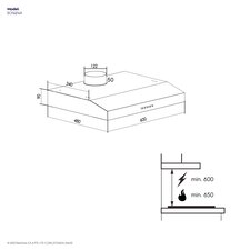 60cm fixed extractor hood - ECF6214X | Electrolux Thailand