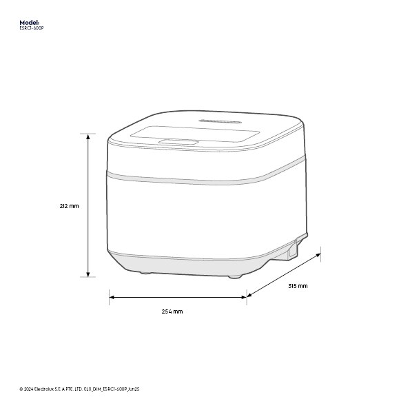 500 Rice Cooker - E5RC1-600P | Electrolux Thailand