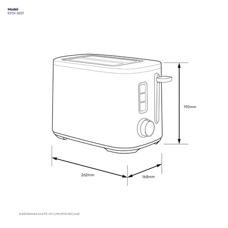 2 slice bread toaster - E5TS1-50ST | Electrolux Thailand