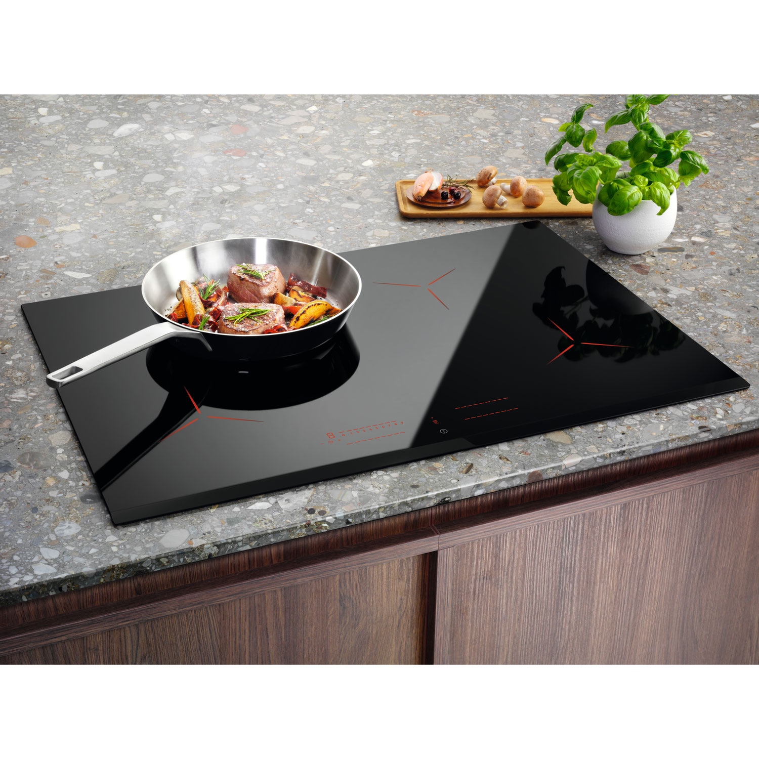 80cm UltimateTaste 300 built-in induction hob with 4 cooking zones ...