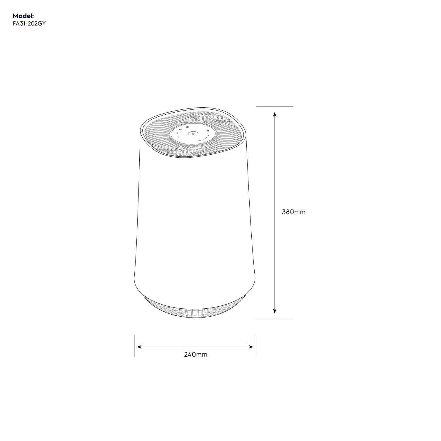 Flow A3 air purifier (26m2) - FA31-202GY | Electrolux Thailand