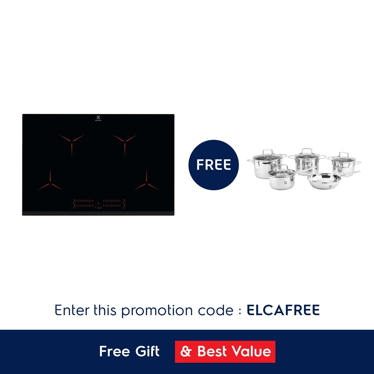 80cm UltimateTaste 300 built-in induction hob with 4 cooking zones ...